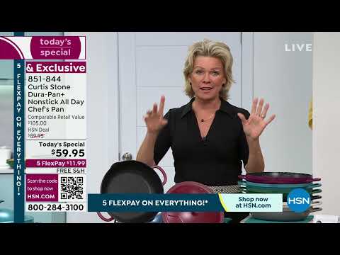 Curtis Stone DuraPan+ Nonstick All Day Chef's Pan with S...