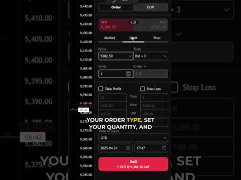Placing Your First Futures Order in TradingView (Step-by-Step) #tradingview #futures #daytrading
