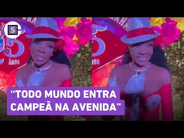 'São 20 anos de Mocidade Alegre', comemora Thelminha no Anhembi