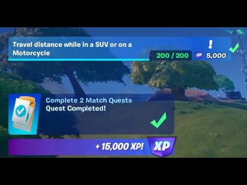 Fortnite - Travel distance while in a SUV or a motorcycle - Chapter 5 Season 1