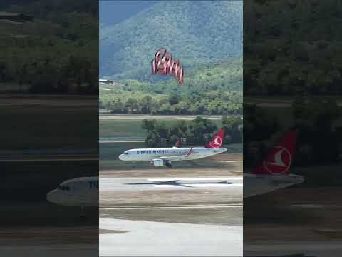 Turkish Airlines A320N Landing At Dalaman Airport