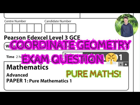 ‼️ COORDINATE GEOMETRY, Circles and Perpendicular lines Exam Question! A Level Maths 2024 Revision