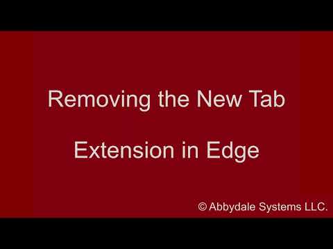 Removing the Custom New Tab Extension in Edge