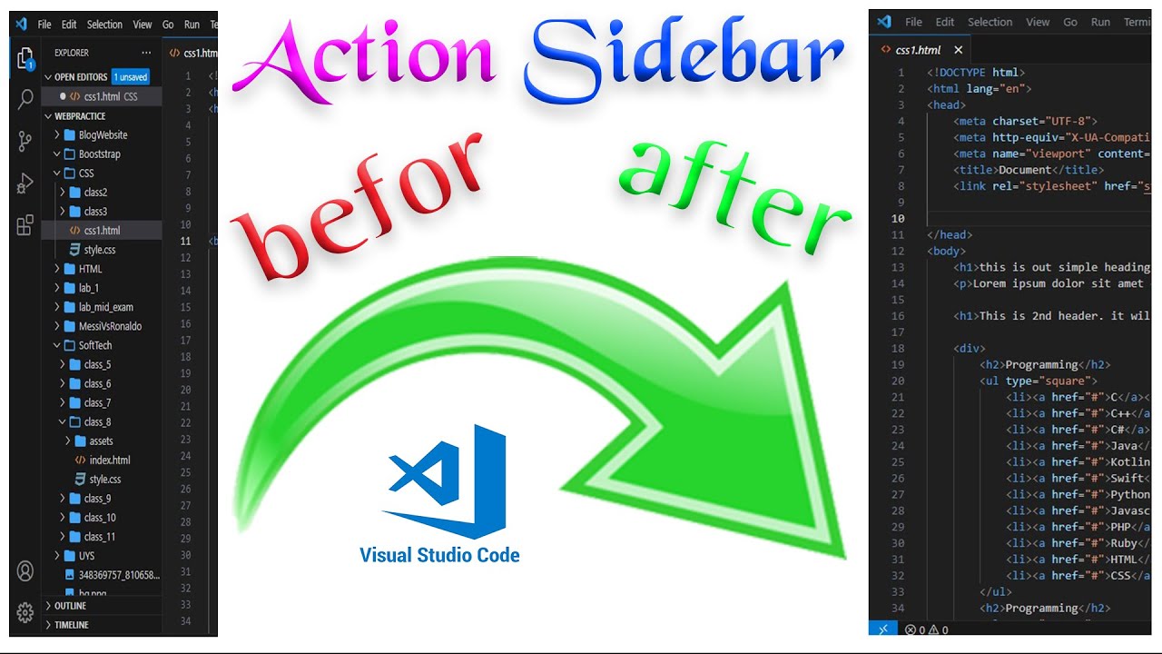 vscode sidebar/ How to show activity bar / Conquer your coding workflow #sidebar #activity  #hide