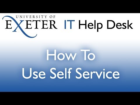 Self Service Portal Video Tutorial