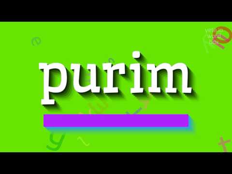 How to say "purim"! (High Quality Voices)