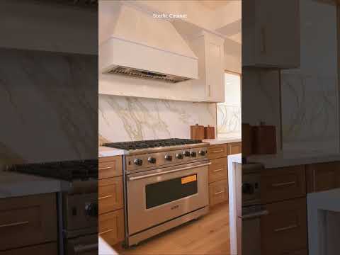Two Tone Kitchen - White Cabinets paired with Oak - Timeless & Modern #sterficcabinet