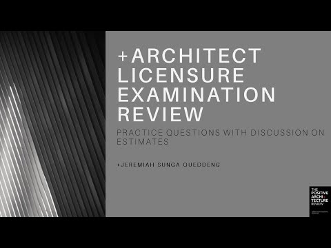 +ARCHITECTS LICENSURE EXAMINATION REVIEW PRACTICE QUESTIONS ON ESTIMATES