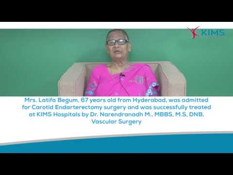 Mrs. Latifa Begum's Testimonial :: Carotid Endarterectomy :: Dr. Narendranadh M.