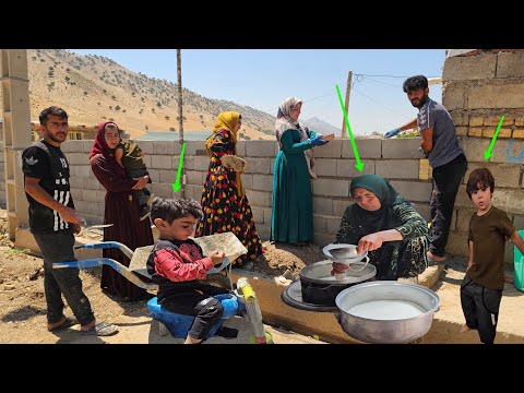Zahra's nomadic family assistance to his son Saleh in building a home