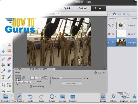 How to Use the Lasso Tool to Remove Background in Adobe Photoshop Elements 15 14 13 12 11 Tutorial