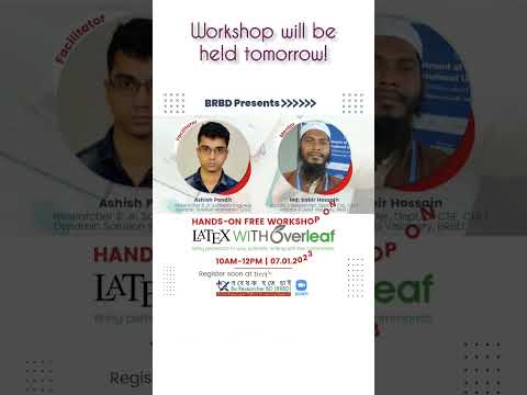 LATEX with Overleaf Workshop ।। Tomorrow ।। #shorts #brbd