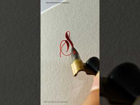 How to write letter S in Calligraphy #shorts