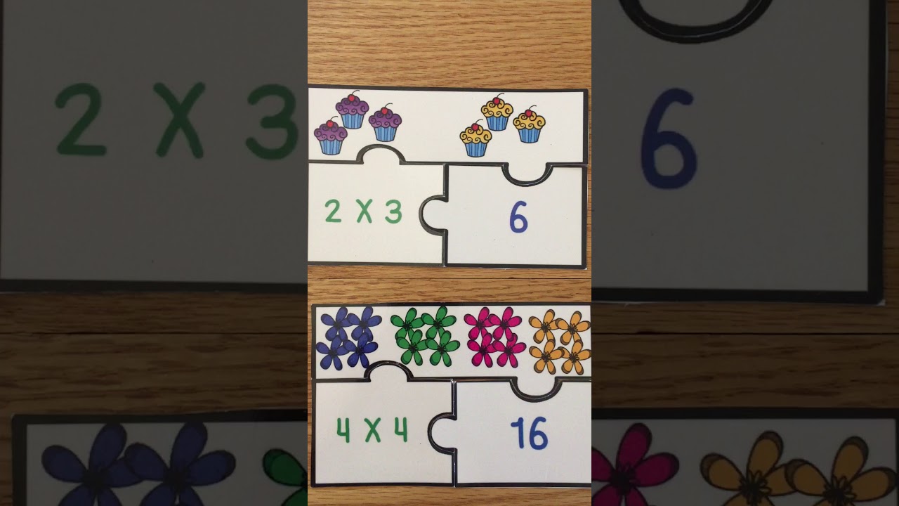 Equal Groups Multiplication Game 3rd Grade Math Center Puzzles 3.OA.1