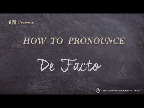 How to Pronounce De Facto (Real Life Examples!)
