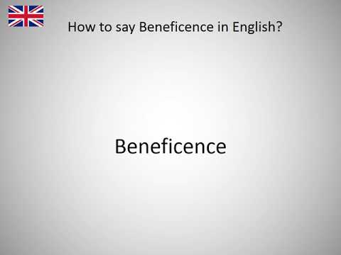 How to say Beneficence in English?
