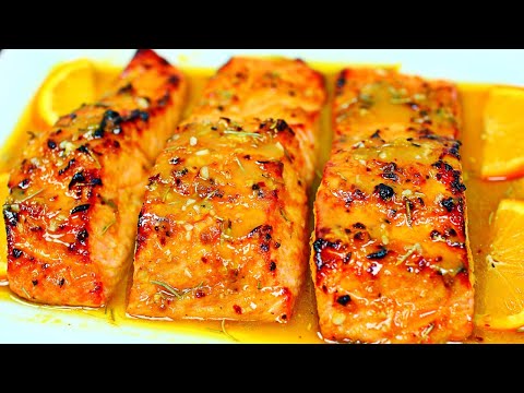 Orange Honey Garlic Glazed Salmon Recipe - Easy and Delicious Salmon Recipe