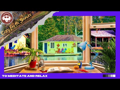 🍁Cozy autumn atmosphere from the desk overlooking the river, Cozy Eart Sounds, Cozy Fall Sounds