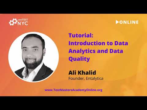Ali Khalid Tutorial Invitation to "Introduction to Data Analytics and Data Quality"