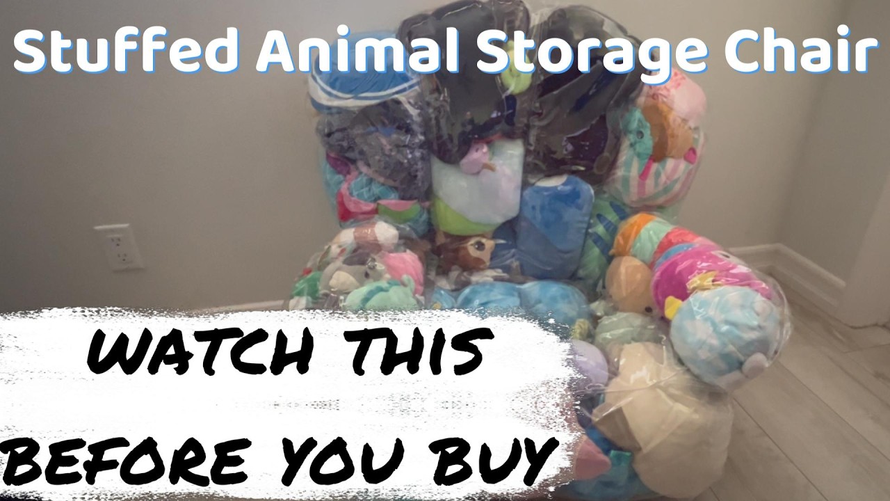 Demo of how AMAZING and PRACTICAL the Stuffed Animal Storage Bean Bag Kids Chair is [PRODUCT REVIEW]