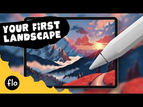 Your FIRST Landscape Painting in PROCREATE - Beginner Tutorial