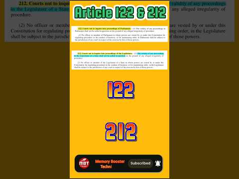 Trick To Remember Articles 122 & 212 #upsc #cse #ssc #upsc2023