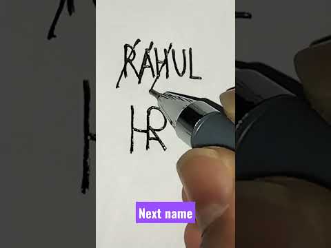 # RAHUL name logo # Design # Next name #shorts # By Rajbir