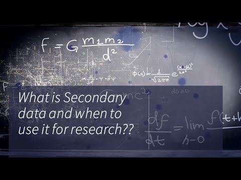 What is Secondary data and when to use it for research??
