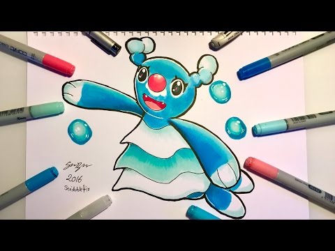 Pokemon Sun & Moon Brionne - Copic Marker Illustration