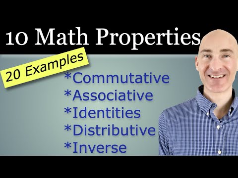 10 Math Properties to Know(Commutative, Associative, Identity, Inverse, Zero Property, Distributive)
