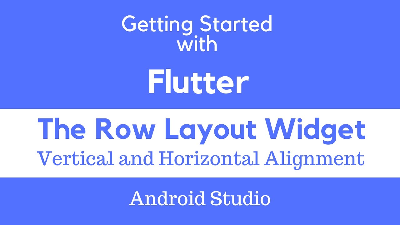 Flutter. Aligning Widgets in a Row.