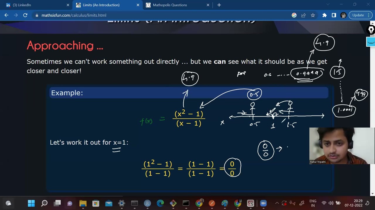 1.2 Limit Introduction : Calculus using Python for Data Science