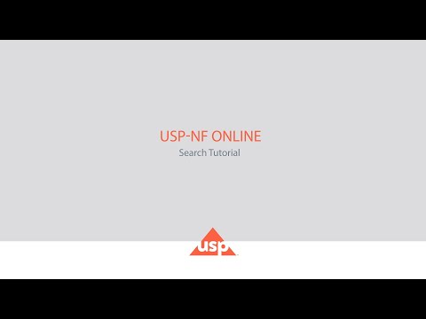 USP-NF Online Search Tutorial
