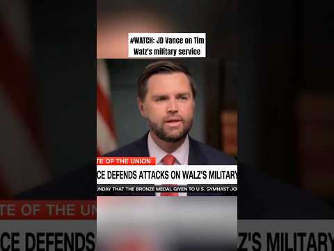JD Vance on Tim Walz's military service #watch