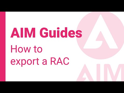 How to export a RAC