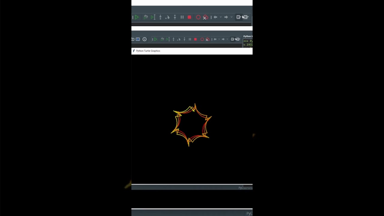 😊Cool python turtle animation #shorts