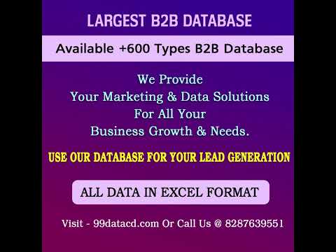 Largest B2B Database Provider List In Excel Format