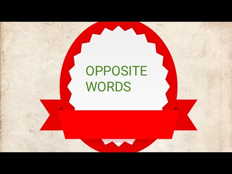 Opposite words (A toZ)