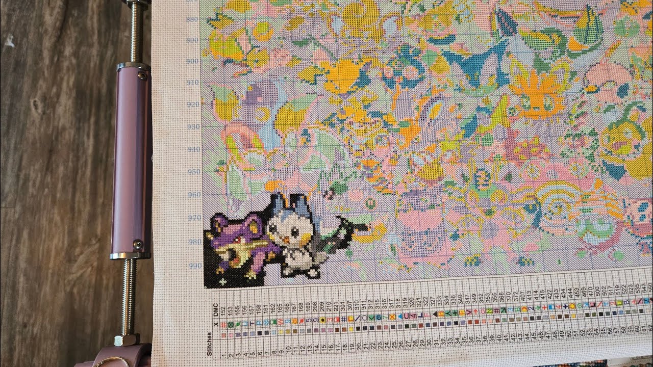 Huge Painting Fairy Cross Stitch Frame - My Pokémon Project has a Frame!