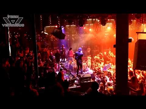 Steve Aoki "cakes" the crowd at Story nightclub Miami 11-23-18