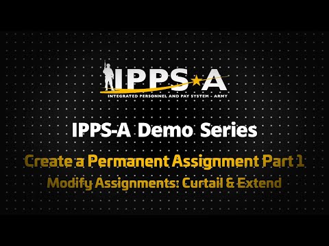 IPPS-A Demo Series: Create a PERM Part 1