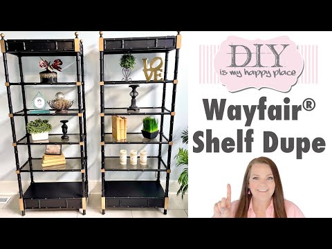 Dupe this Elegant Wayfair® Bookcase for a fraction of the cost of retail!