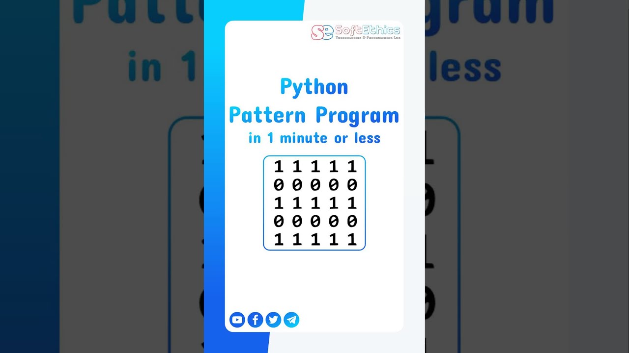 Python Pattern Program |  Number Pattern #shorts #python #patternshorts #patternprograms