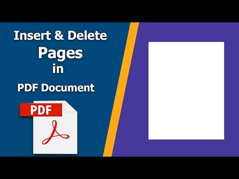 How to insert and delete pages from a PDF Document using adobe acrobat pro dc