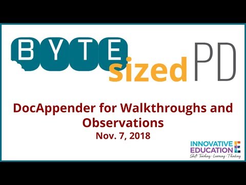 DocAppender - Walkthroughs and Observations with Google Forms