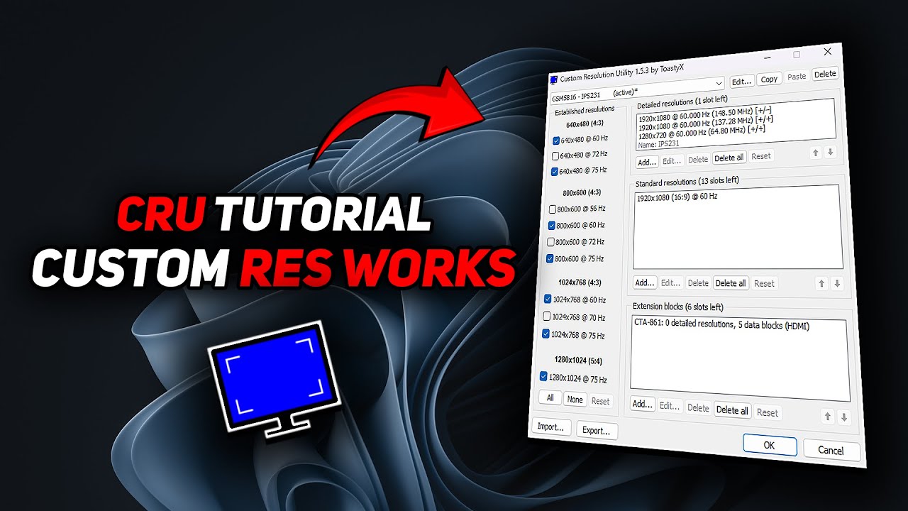 How to Add Custom Resolutions & Refresh Rates in Windows (CRU Tutorial 2025)