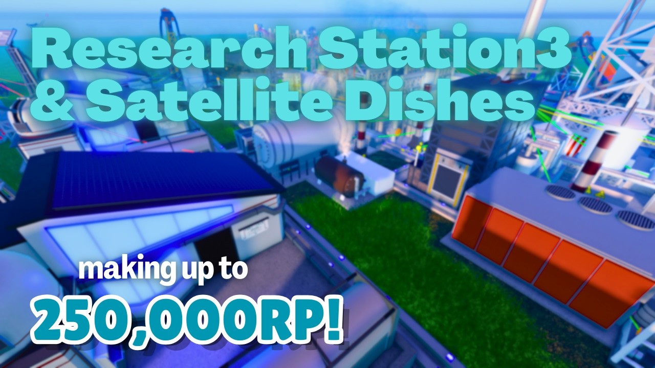 UPDATED Research Station3 Setup + Satellite Dishes | Industrialist Roblox