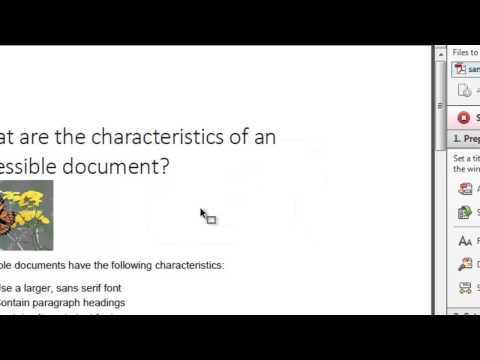 Creating an Accessible PDF in Acrobat