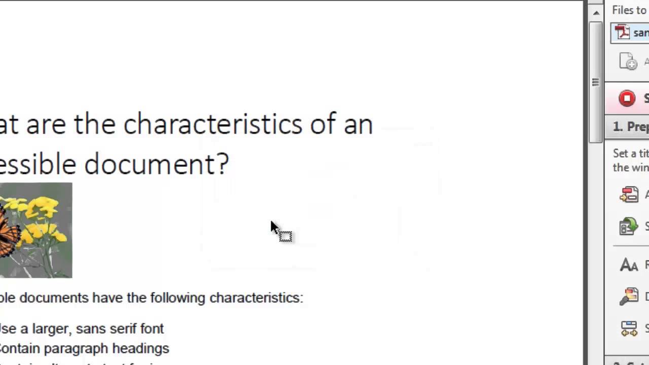 Creating an Accessible PDF in Acrobat