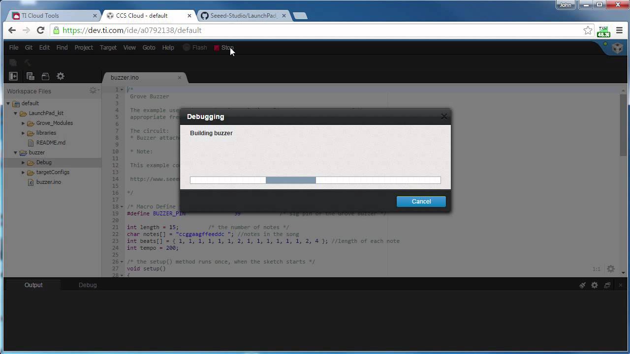 Importing from GitHub to CCS Cloud (Grove StarterKit)